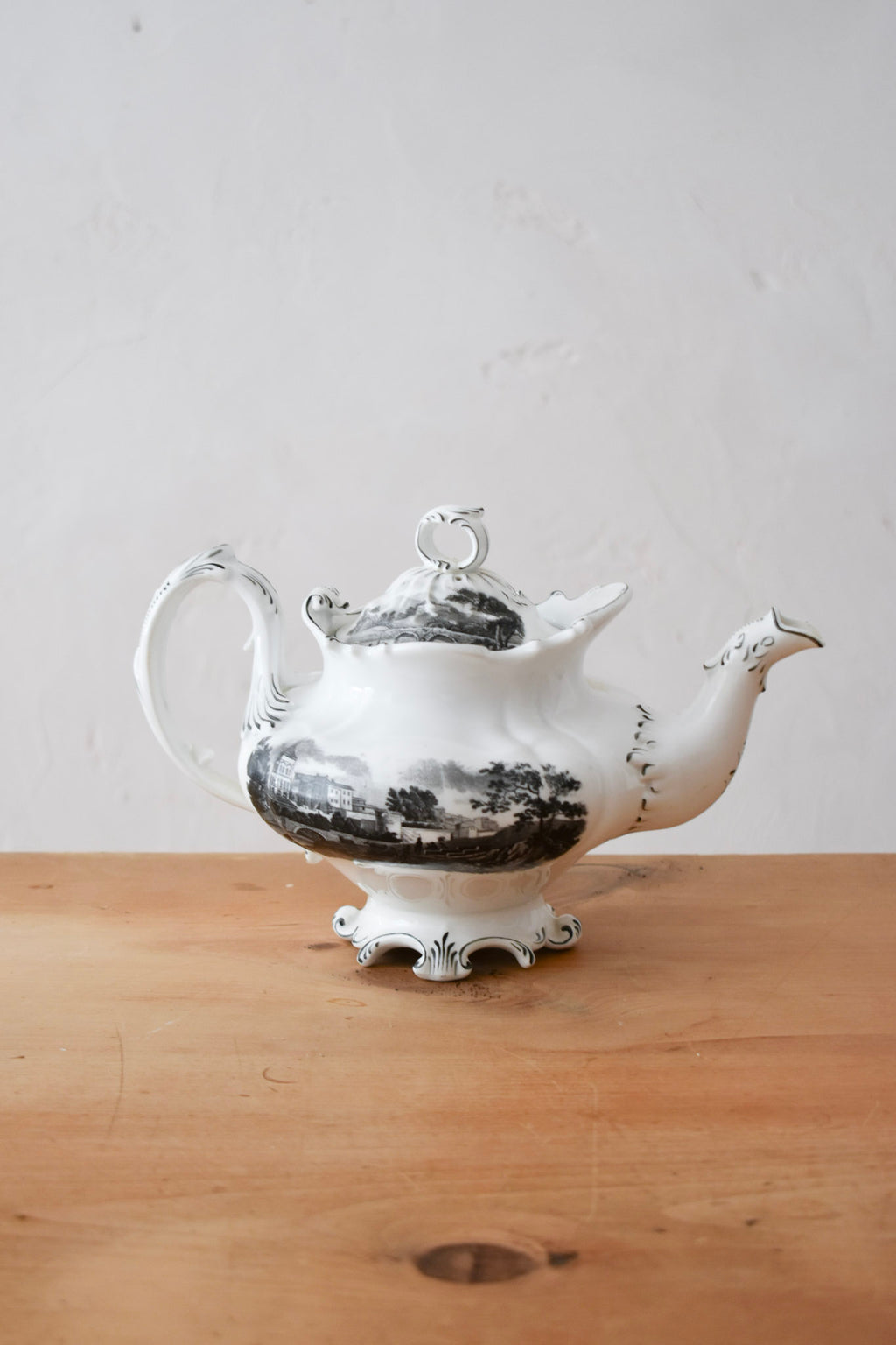 Black & White Transferware Teapot – Life's Patina